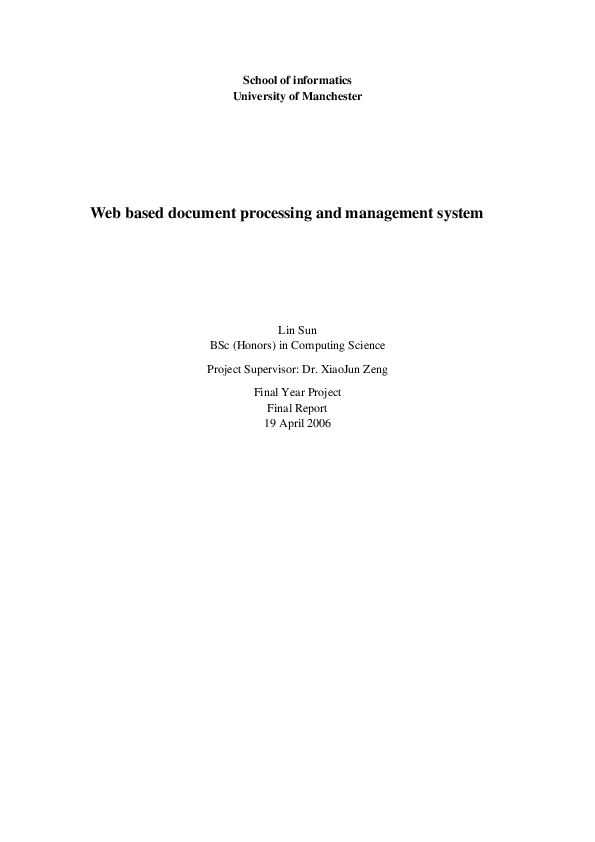 (PDF) Web based document processing and management system
