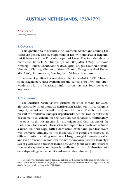(PDF) Austrian Netherlands, 1759-1791