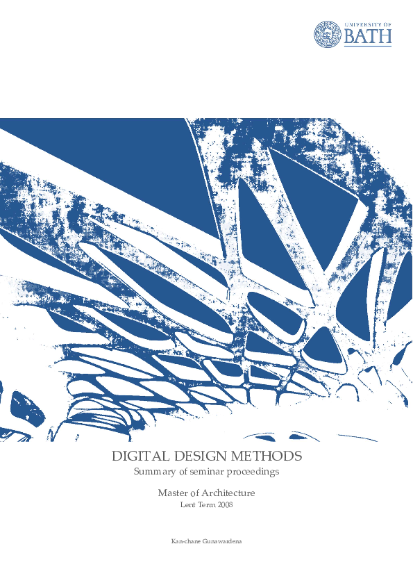 (PDF) Digital design methods: a summary of seminar proceedings