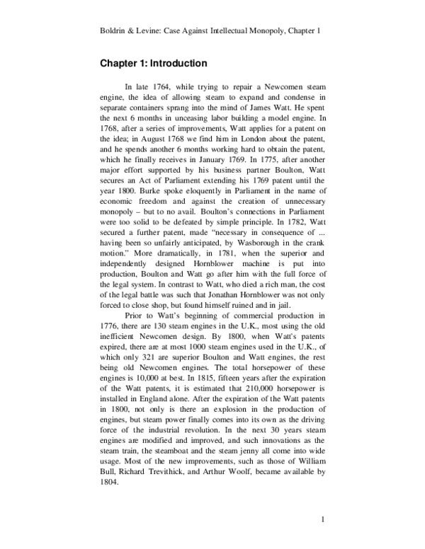 (PDF) The Case Against Intellectual Monopoly, Chapter 1