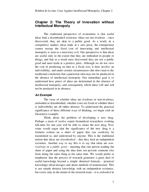 (PDF) The Case Against Intellectual Monopoly, Chapter 2 | Michele ...