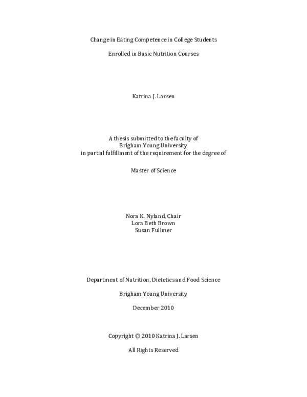 (PDF) Change in Eating Competence in College Students Enrolled in Basic ...