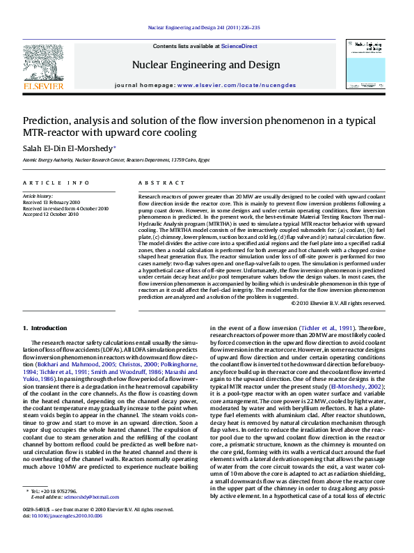 (PDF) Prediction, analysis and solution of the flow inversion ...