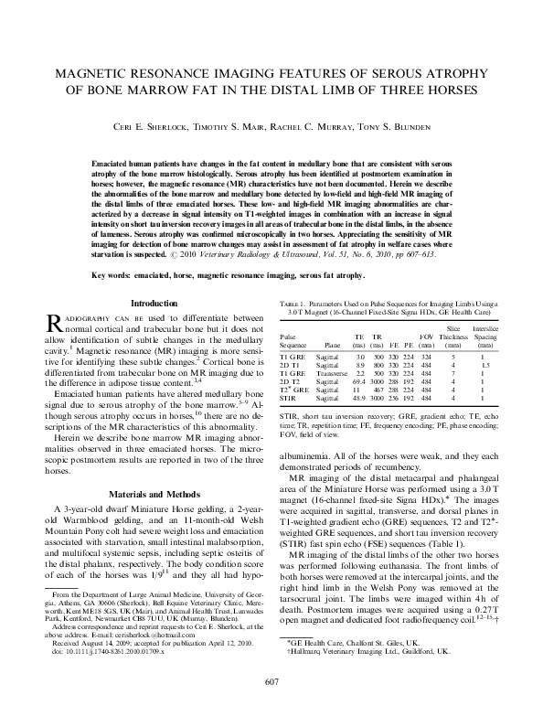 (PDF) Magnetic resonance imaging features of serous atrophy of bone ...