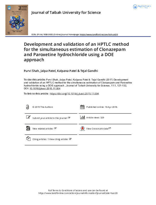 Pdf Development And Validation Of A Hptlc Method For The Estimation Of Sumatriptan In Tablet