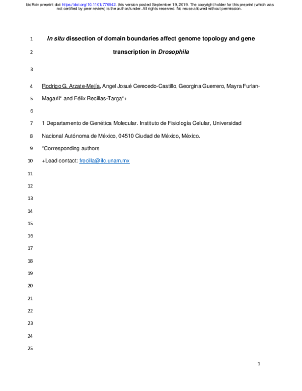 (PDF) In situ dissection of domain boundaries affect genome topology ...