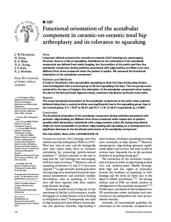 (PDF) Functional orientation of the acetabular component in ceramic-on ...