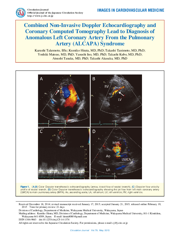 (PDF) Combined Non-Invasive Doppler Echocardiography and Coronary ...