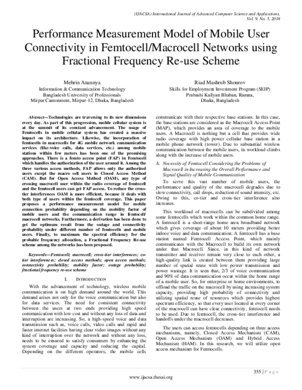 (PDF) Performance Measurement Model of Mobile User Connectivity in Femtocell/Macrocell Networks ...