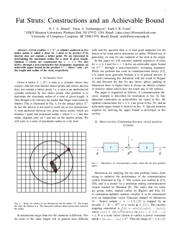 (PDF) Fat struts: Constructions and a bound