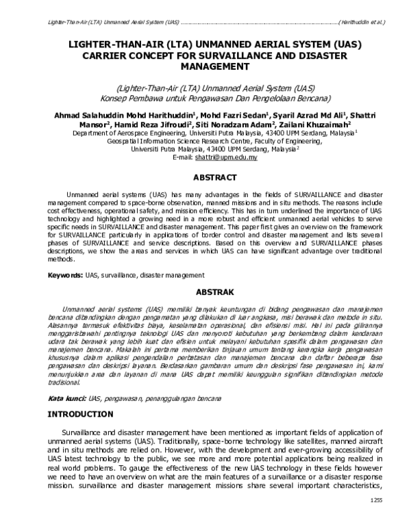 (PDF) Lighter-Than-Air (Lta) Unmanned Aerial System (Uas) Carrier ...