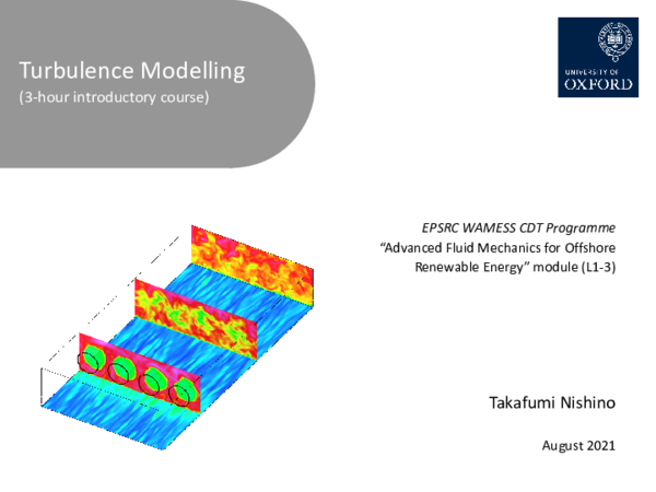 (PDF) [LECTURE] Turbulence Modelling