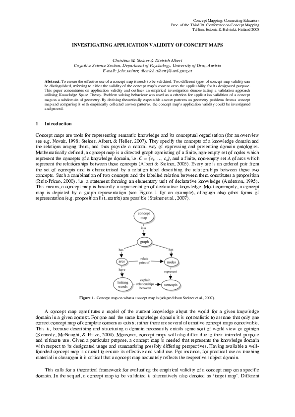 (PDF) Investigating Application Validity of Concept Maps