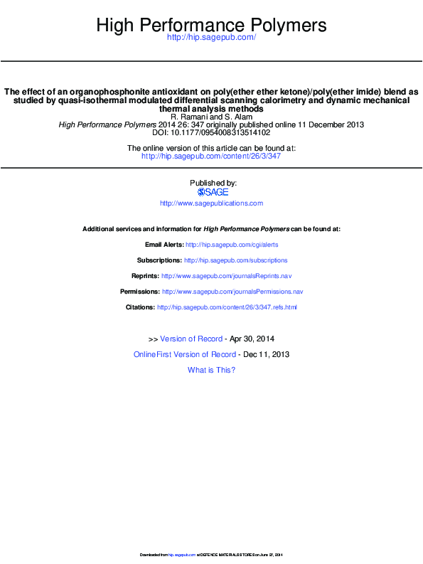 (PDF) Impact of P-EPQ on PEEK/PEI Blend Properties