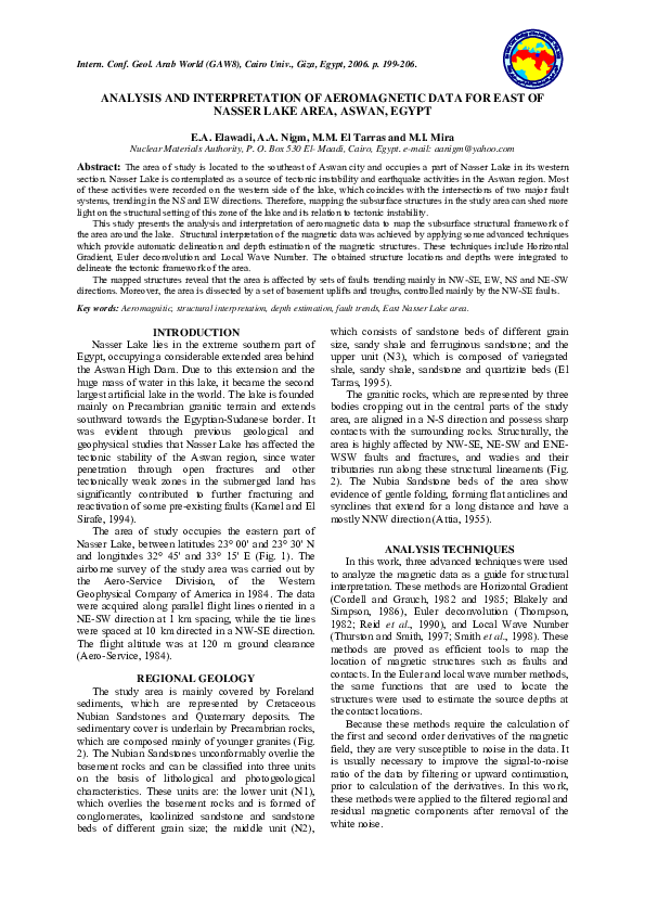 (PDF) Analysis and Interpretation of Aeromagnetic Data for East of ...