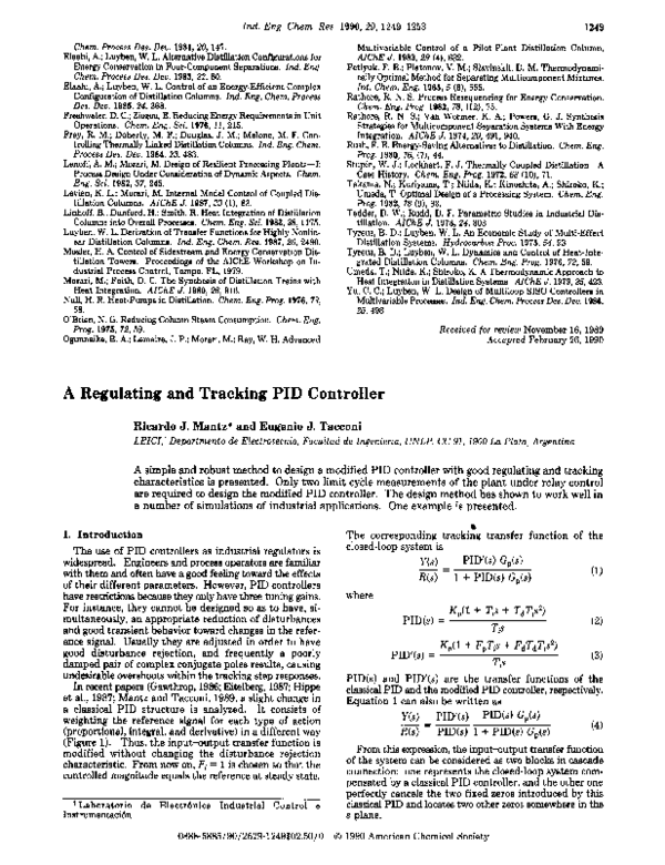 (PDF) A regulating and tracking PID controller