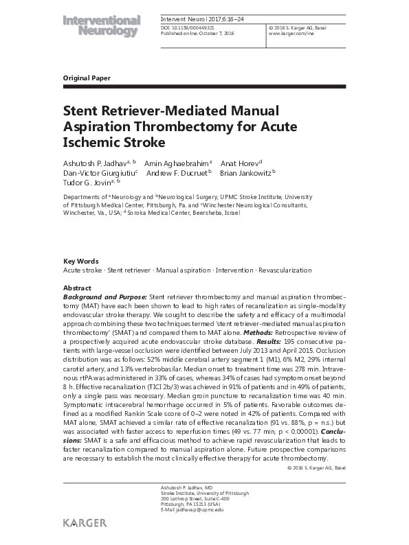 (PDF) Stent-Retriever Thrombectomy for Acute Anterior Ischemic Stroke ...