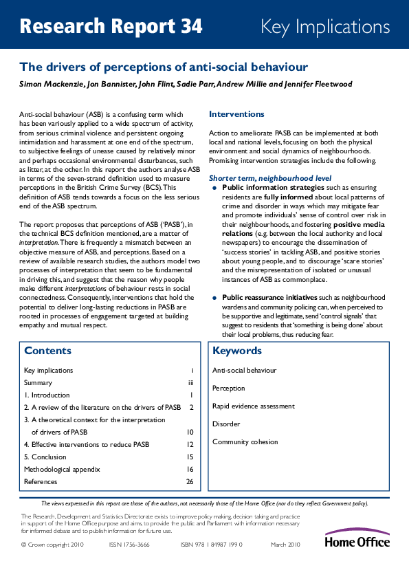 (PDF) Research Report 34 Key Implications