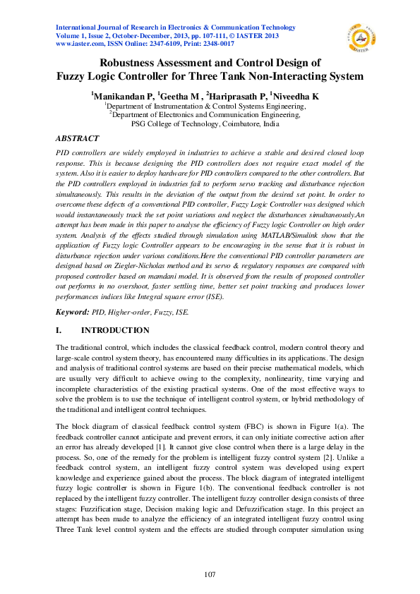 (PDF) Robust control of Inverted pendulum using fuzzy logic controller | Himanshu Panday ...