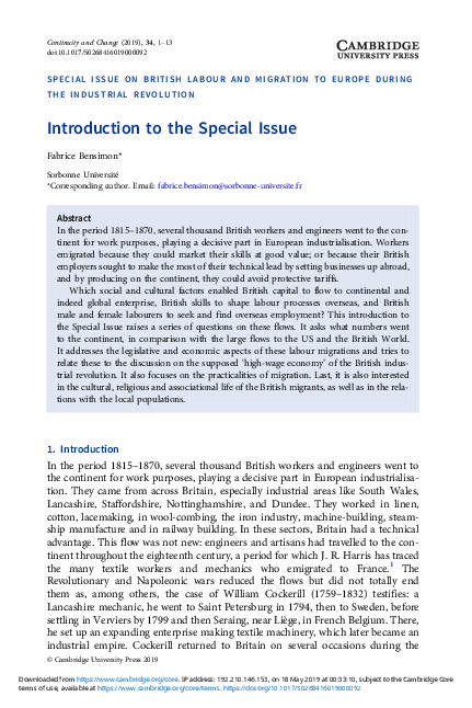 (PDF) Introduction to the Special Issue