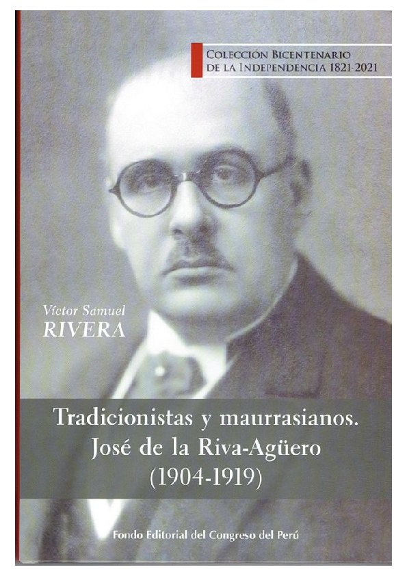(PDF) TRADICIONISTAS Y MAURRASIANOS: José de la Riva-Aguero (1904-1919)