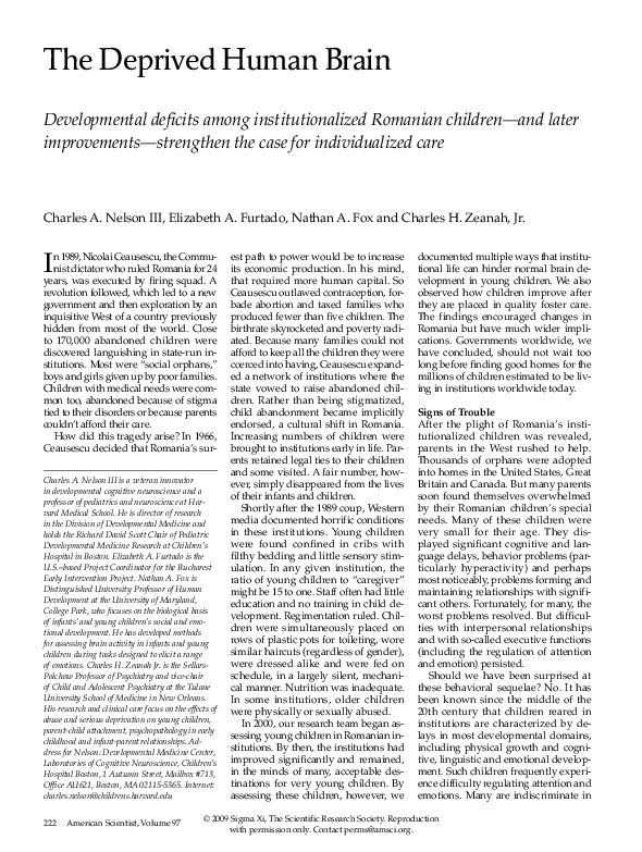 (PDF) The Deprived Human Brain