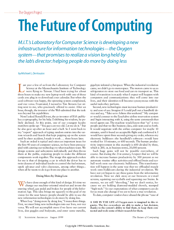 (PDF) The Future of Computing