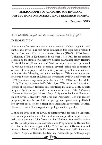 (PDF) Bibliography of Academic Writings and Relections on Social ...