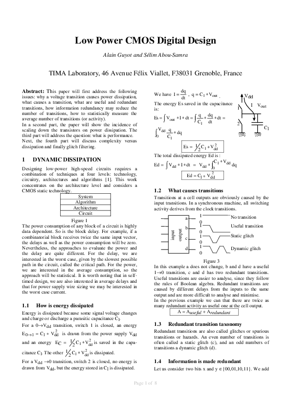 (PDF) Low-power CMOS digital design | PARVEEN KAUR - Academia.edu