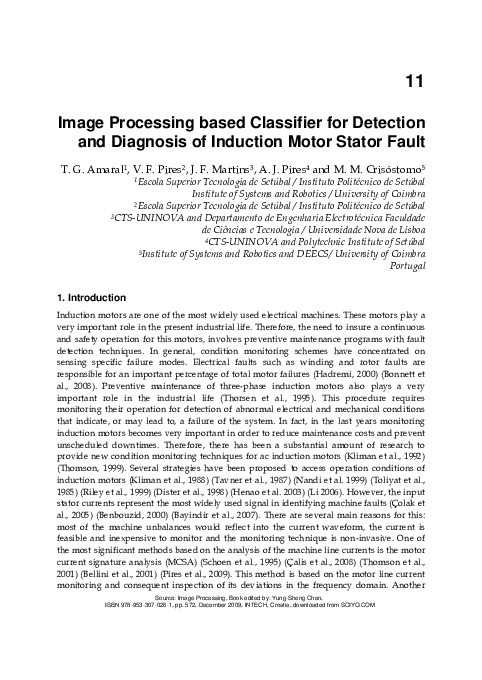 Pdf Image Processing Based Classifier For Detection And Diagnosis Of Induction Motor Stator Fault