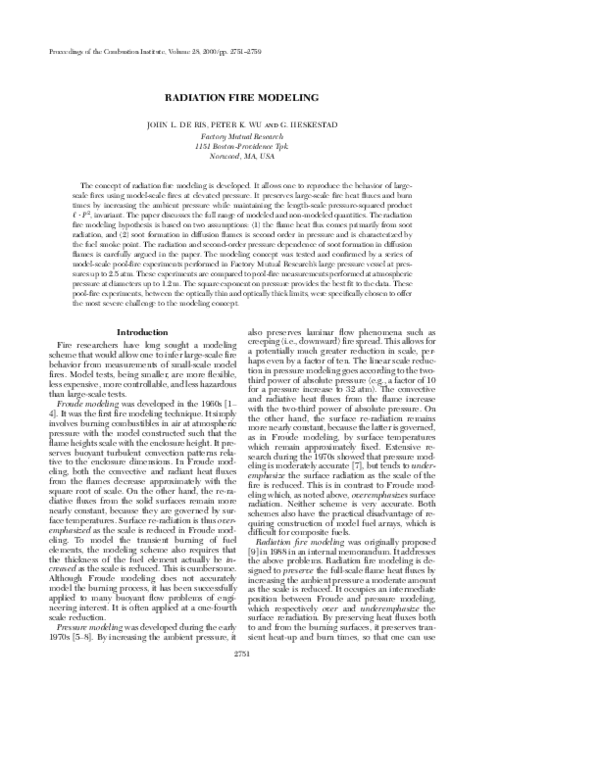 (PDF) Radiation fire modeling