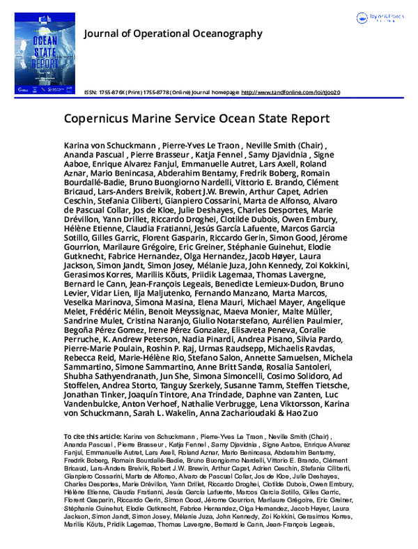 (PDF) Copernicus Marine Service Ocean State Report