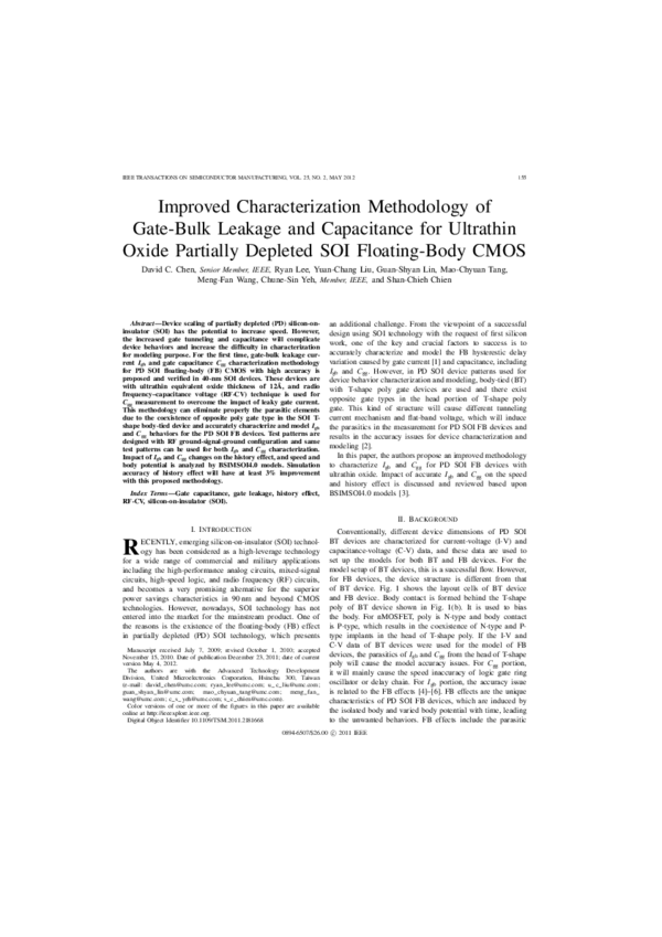 (PDF) Improved Characterization Methodology of Gate-Bulk Leakage and ...