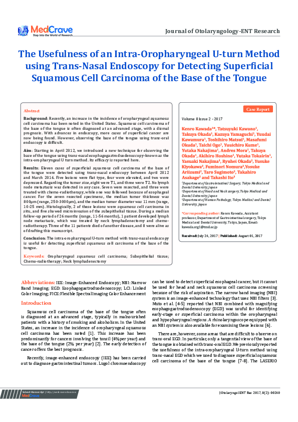 (PDF) Intraoropharyngeal U-turn method using transnasal ...