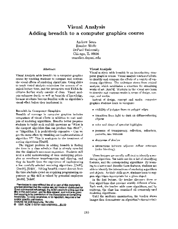 (PDF) Visual analysis