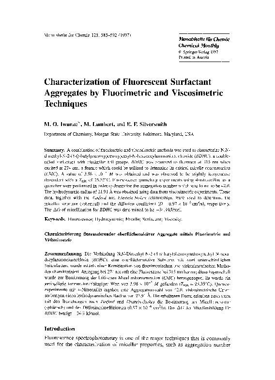 (PDF) Characterization of fluorescent surfactant aggregates by ...