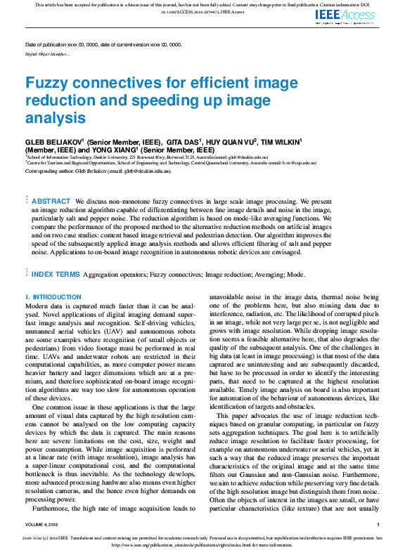 (PDF) Fuzzy connectives for efficient image reduction and speeding up ...