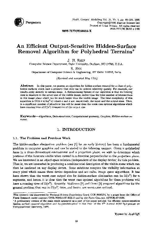 (PDF) An efficient output-sensitive hidden-surface removal algorithm ...