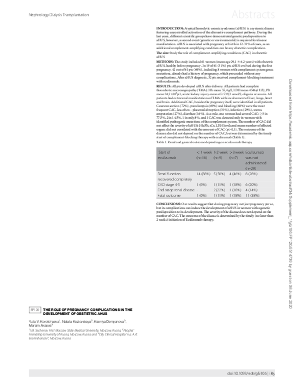 (PDF) FP120The role of pregnancy complications in the development of ...