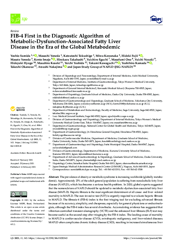 (PDF) FIB-4: Key in Diagnosing MAFLD Today