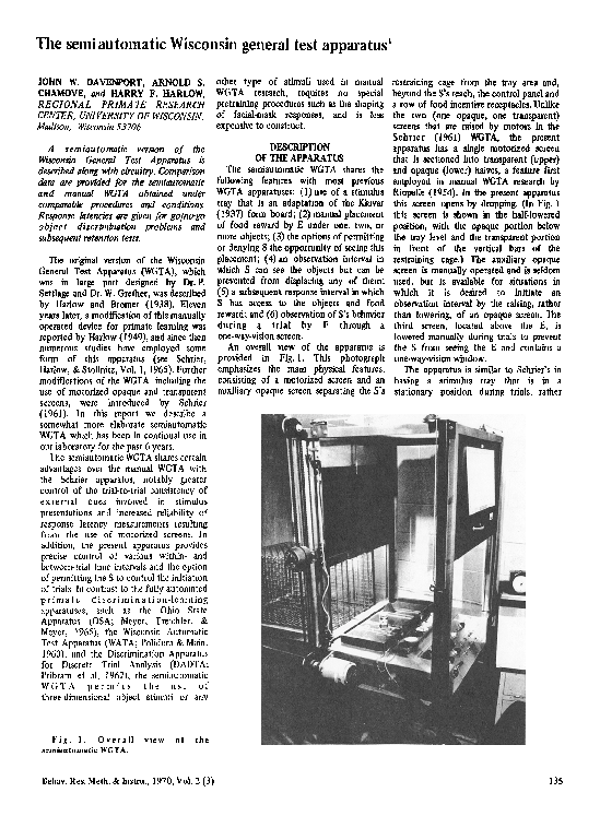 (PDF) The semiautomatic Wisconsin general test apparatus