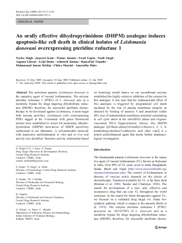 (PDF) An orally effective dihydropyrimidone (DHPM) analogue induces ...