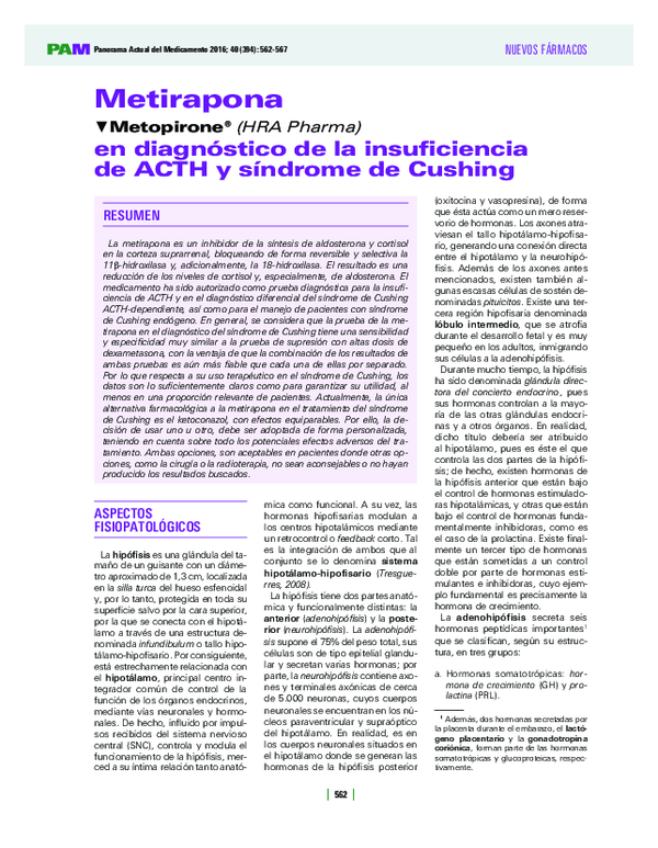 (PDF) Metirapona (Metopirone®; HRA Pharma) en diagnóstico de la ...