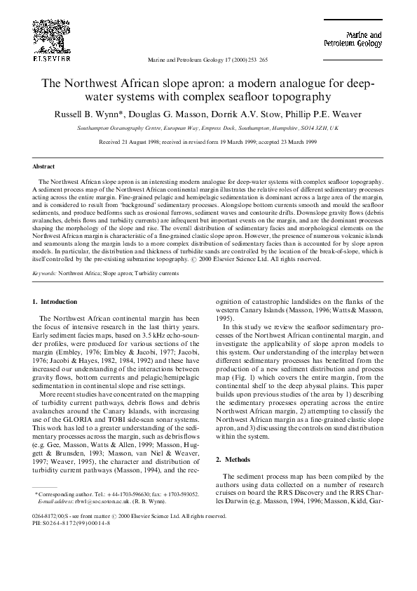 (PDF) Northwest African Slope Apron as Sediment Model