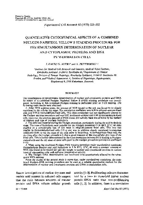 (PDF) Quantitative cytochemical aspects of a combined Feulgen-Naphthol ...