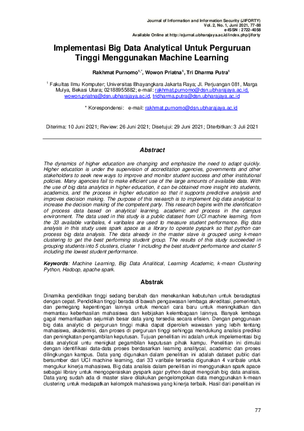 (PDF) Implementasi Big Data Analytical Untuk Perguruan Tinggi ...