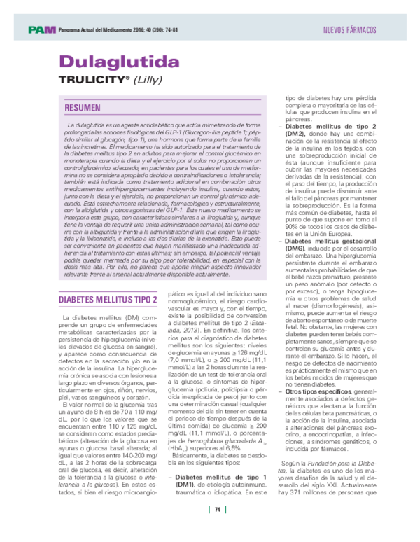 (PDF) Dulaglutida (TRULICITY®; Lilly)