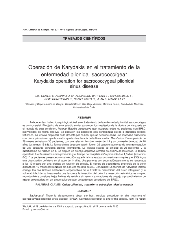 (PDF) Operación de Karydakis en el tratamiento de la enfermedad ...