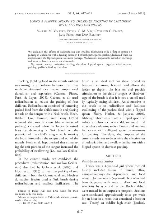 (PDF) Using a Flipped Spoon to Decrease Packing in Children with ...
