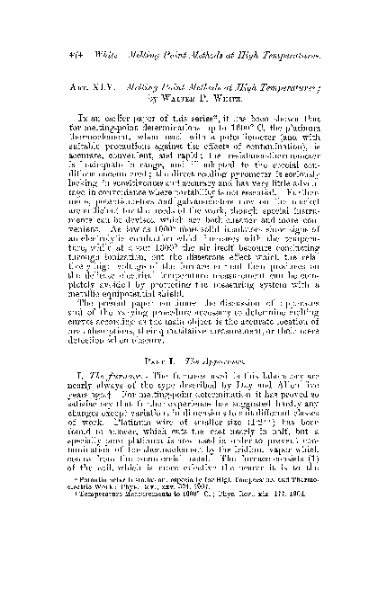 (PDF) Melting point methods at high temperatures